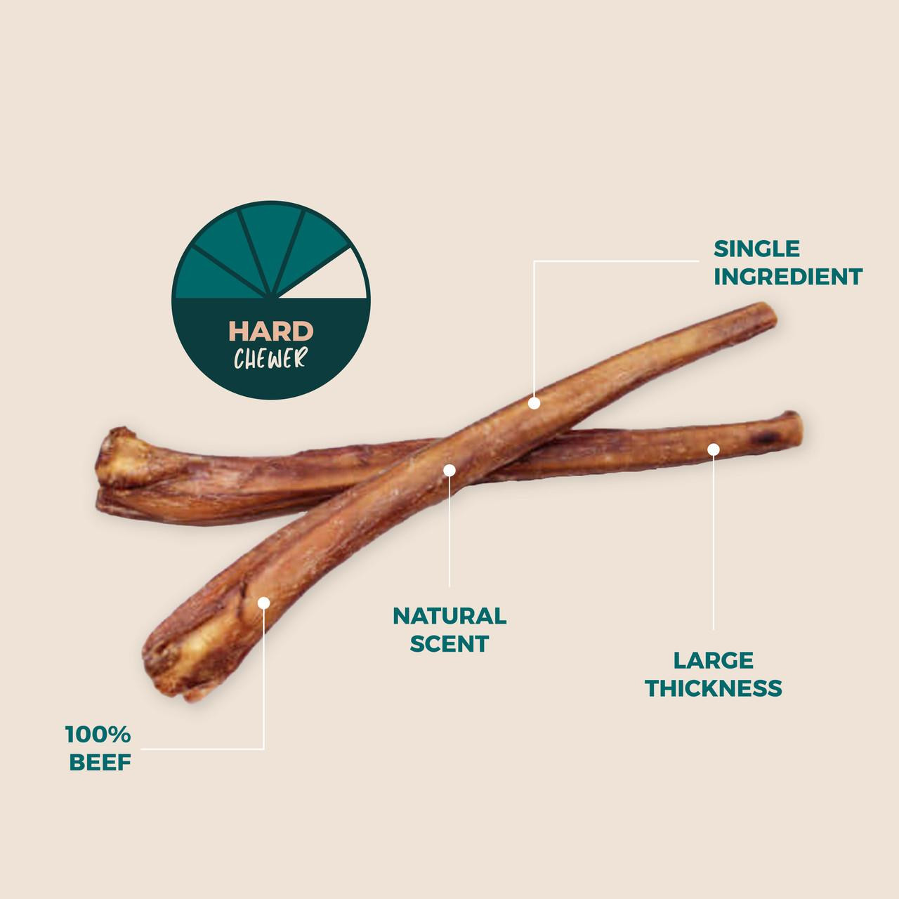 12" Jumbo Bully Sticks | Extra Large Bully Sticks for Dogs