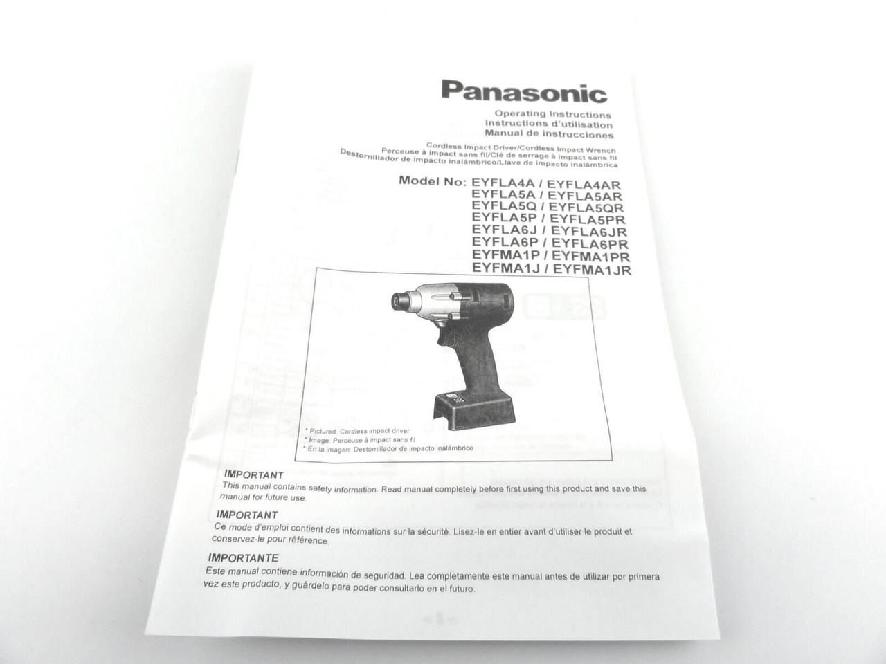 Panasonic EYFMA1JR 14.4V Pulse Assembly Tool Impact Wrench