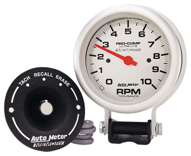 AutoMeter Gauge Tachometer 3-3/4in. 10K RPM Pedestal W/ Peak Memory ...