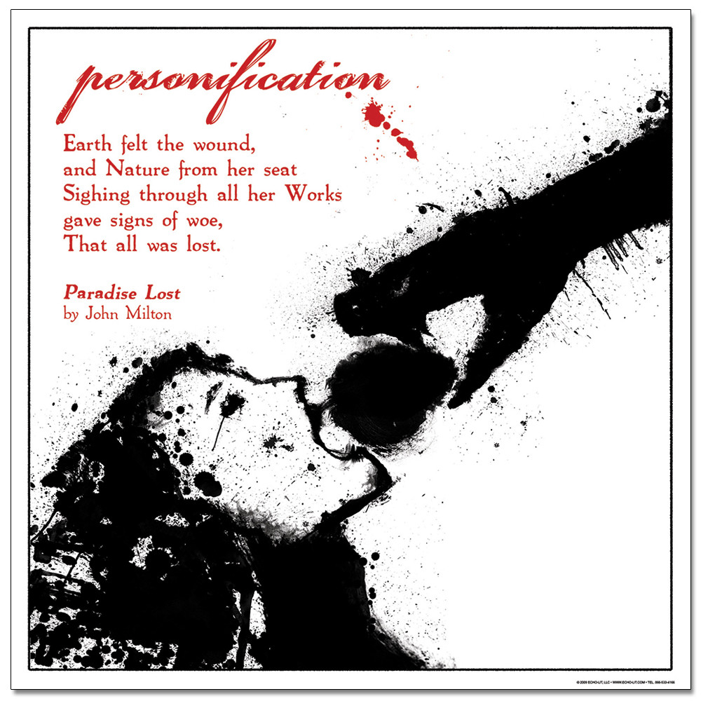Literary Term, Personification, Paradise Lost, Black and White, Quote ...