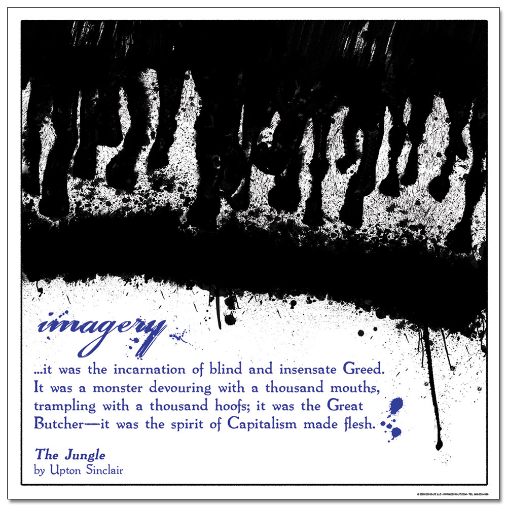 Literary Term, Imagery, The Jungle Quote Poster. Black and White ...