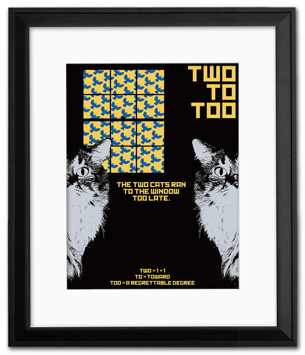 Two/To/Too - Language Arts Educational Poster. - Echo-Lit