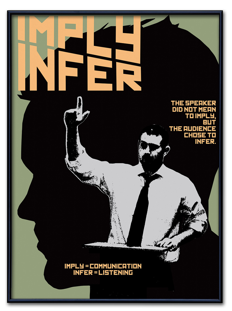 Imply/Infer - Language Arts Educational Poster. - Echo-Lit