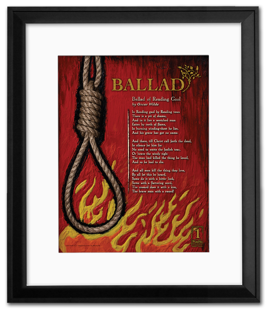 Ballad - Educational Poetry Poster. Literary Art Print. - Echo-Lit