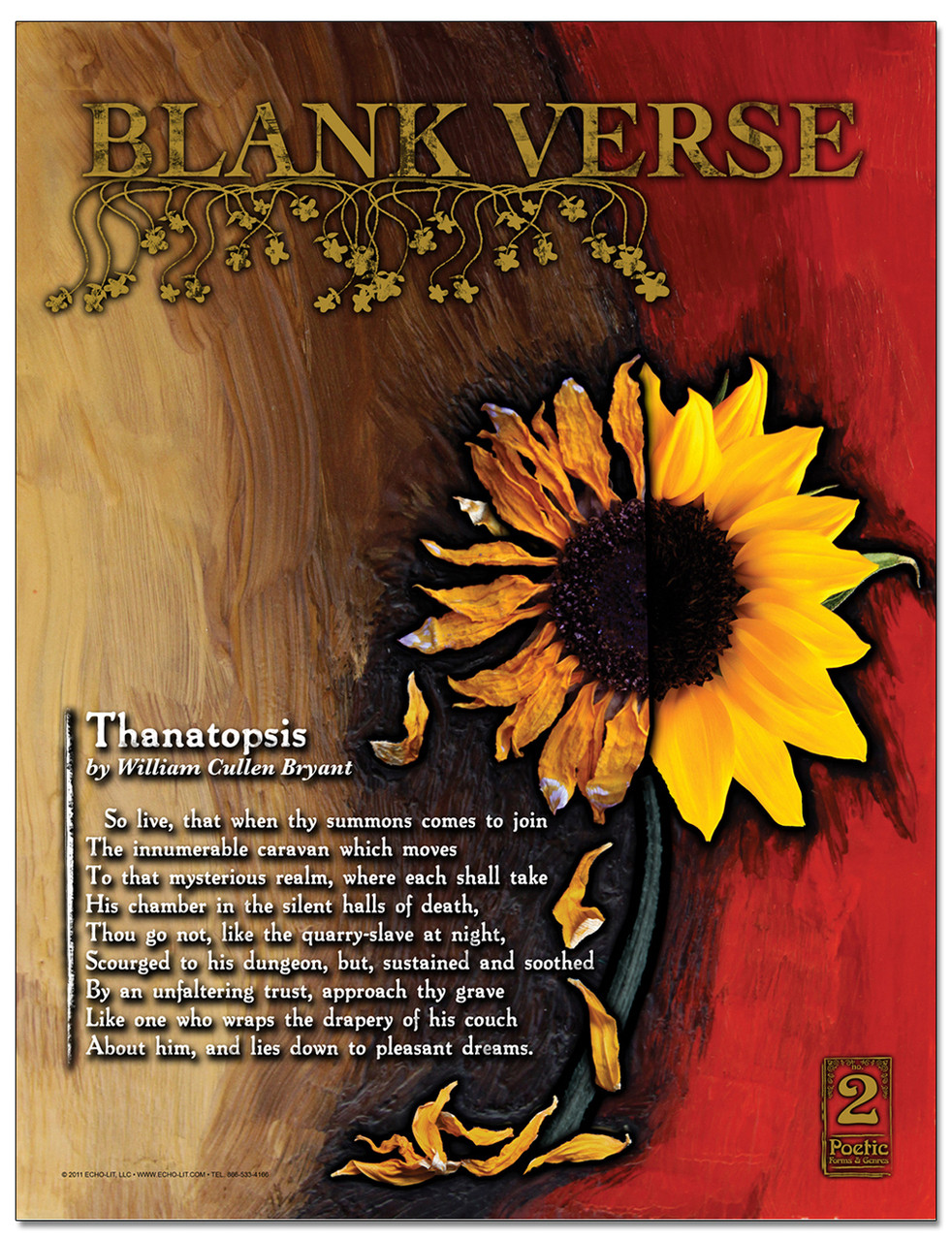 Blank Verse - Educational Poetry Poster. Literary Art Print. - Echo-Lit