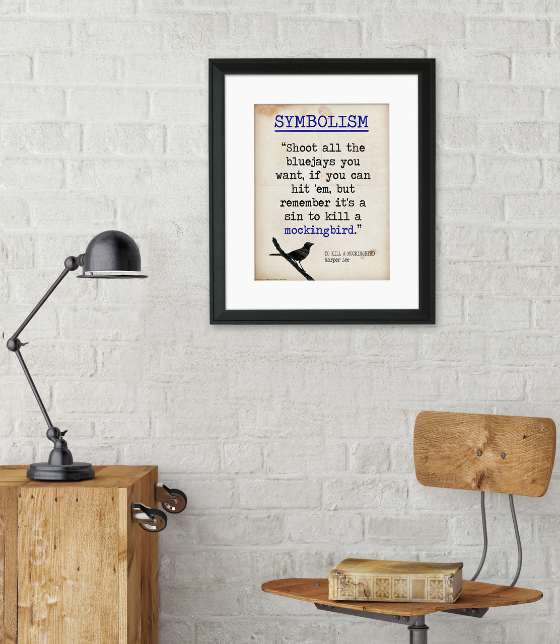 To Kill a Mockingbird Symbolism Quote, Literary Term Poster featuring ...