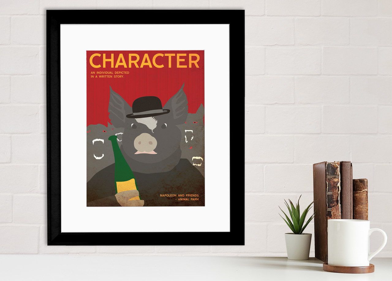 Character Literary Element of a Novel. Educational Poster featuring ...