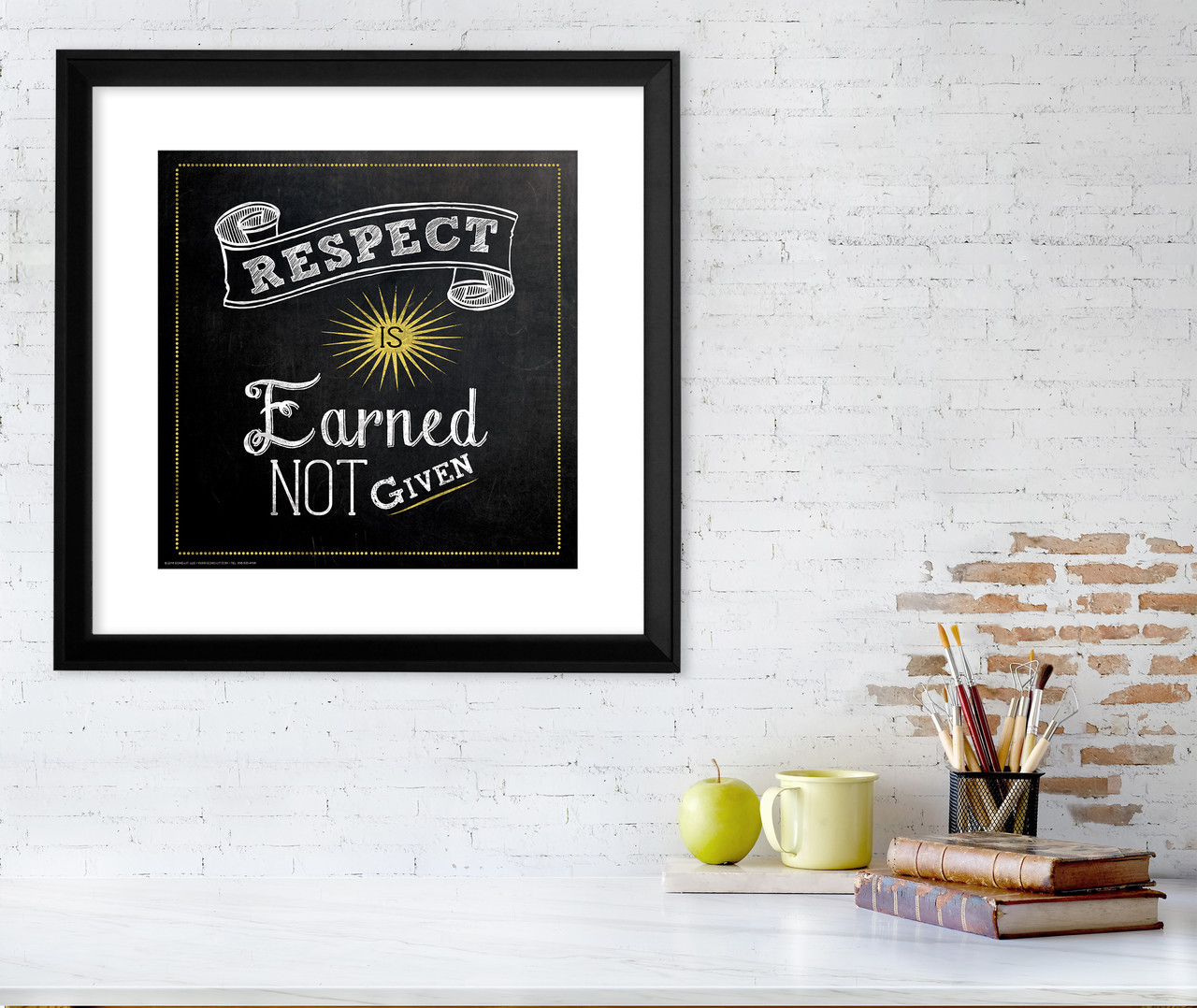 Respect is Earned Not Given Inspirational Quote Poster. Chalkboard ...