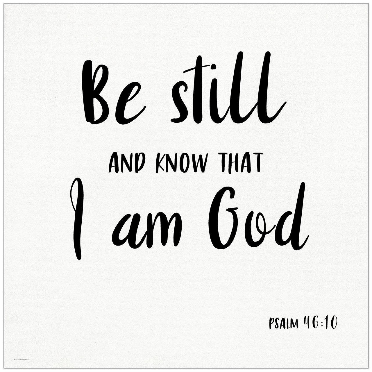 Be Still Spiritual Inspirational Quote Print. Bible Verse Poster ...