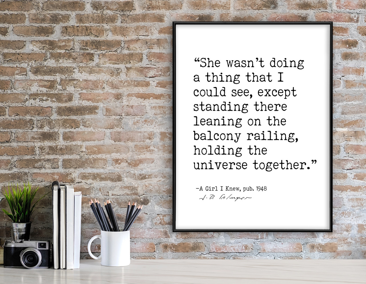 Holding The Universe Together J.D. Salinger Author Signature Literary ...