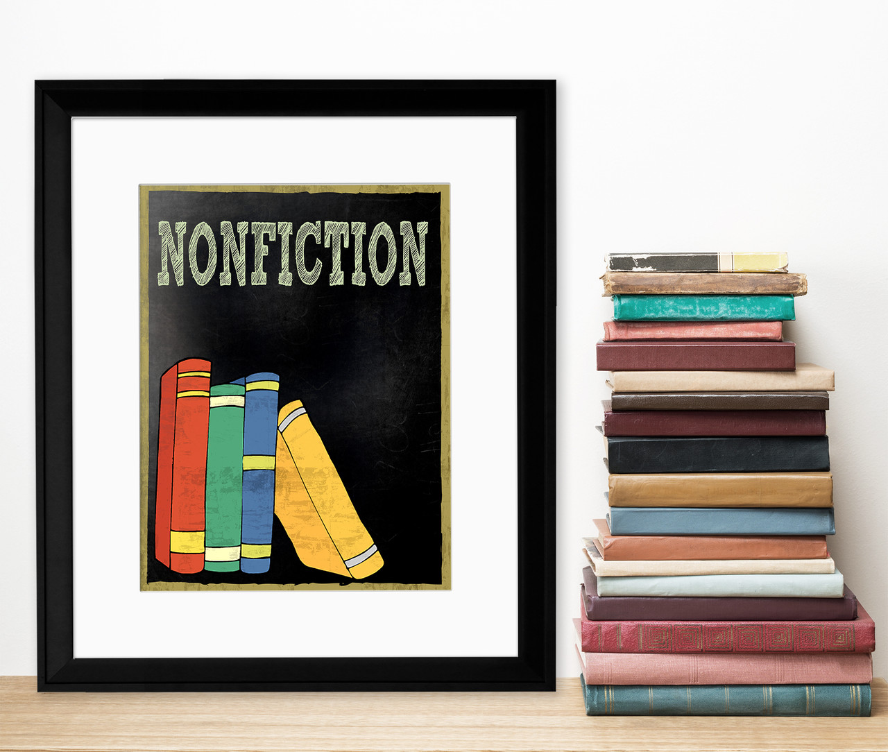 Nonfiction Books Customizable Library Print. - Echo-Lit