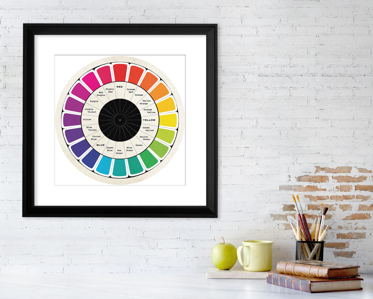 Vintage Color Wheel Version 1 Print on Paper - Echo-Lit