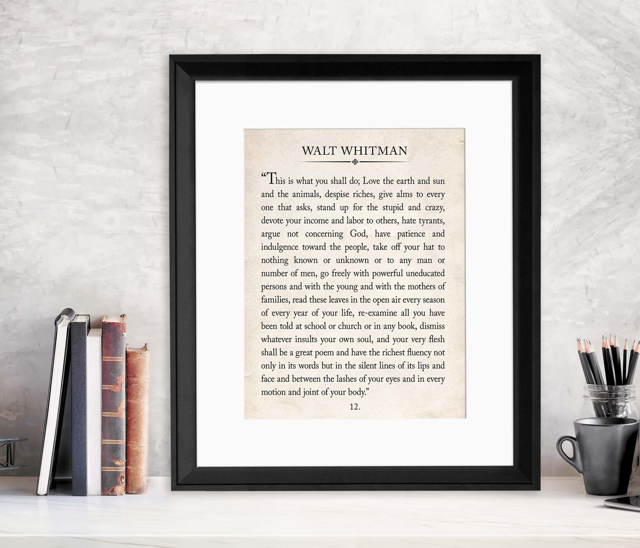 Walt Whitman Vintage Book Page Literary Quote Print. - Echo-Lit