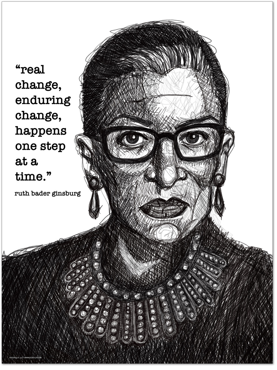 Ruth Bader Ginsburg Quote Print Set. - Echo-Lit