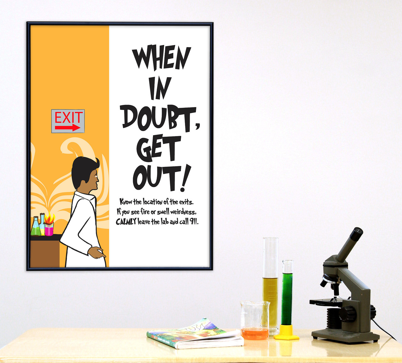 When in Doubt Lab Safety Poster. - Echo-Lit