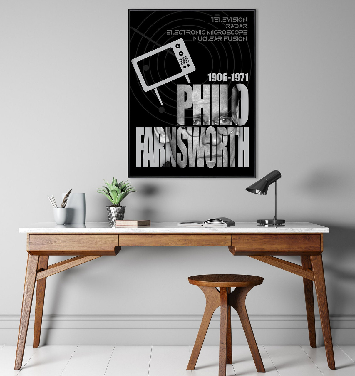 Philo Farnsworth Important Scientists STEM Art Print. Multiple Sizes ...