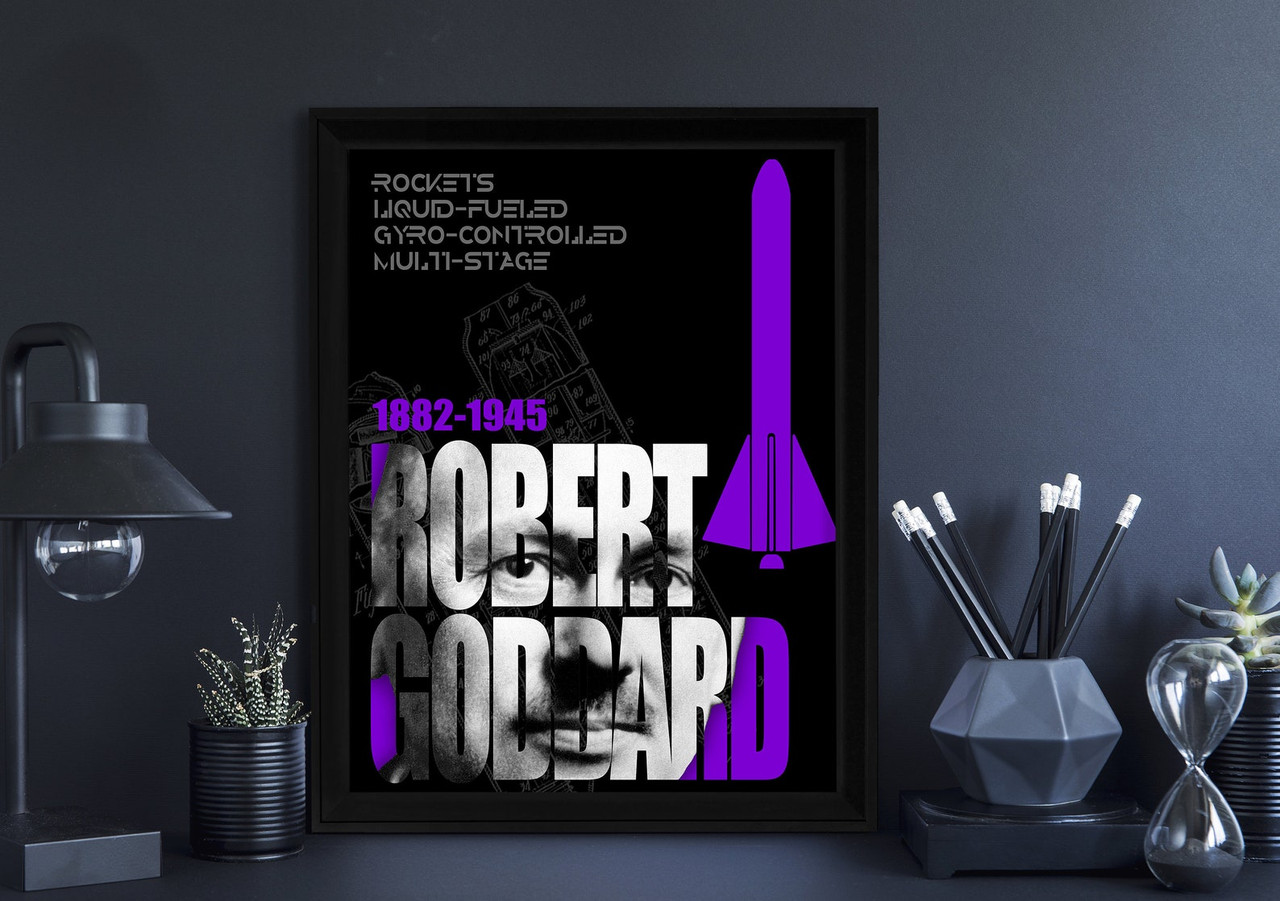 Robert Goddard Important Scientists STEM Art Print. Multiple Sizes and ...