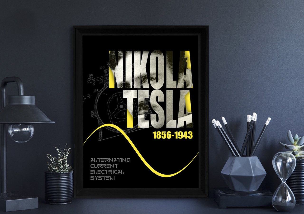 Nikola Tesla Important Scientists STEM Art Print. Multiple Sizes and ...