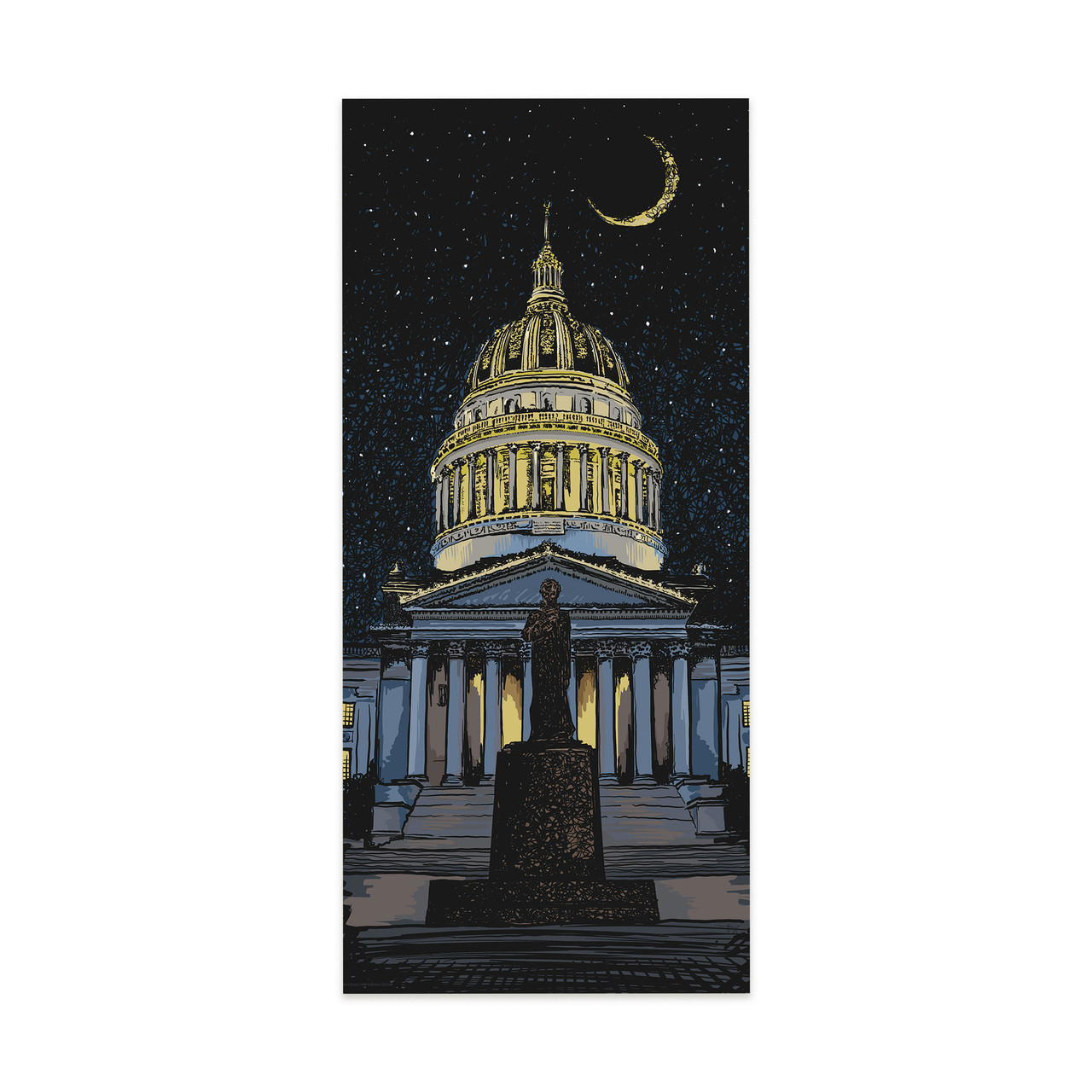 West Virginia State Capitol and Moon Pen and Ink Postcards. Pack of 5 ...