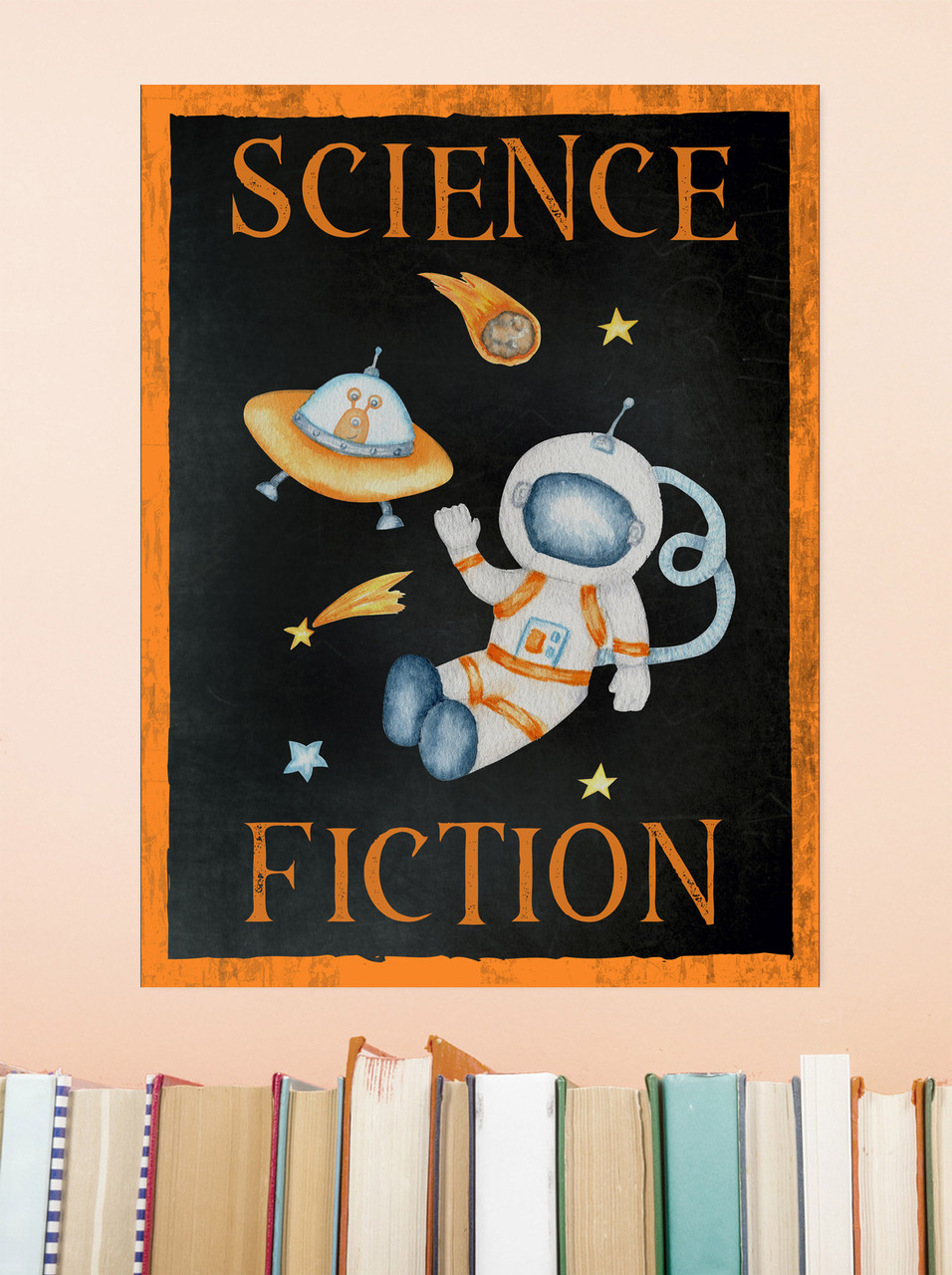 Science Fiction Books Customizable Library Print. - Echo-Lit