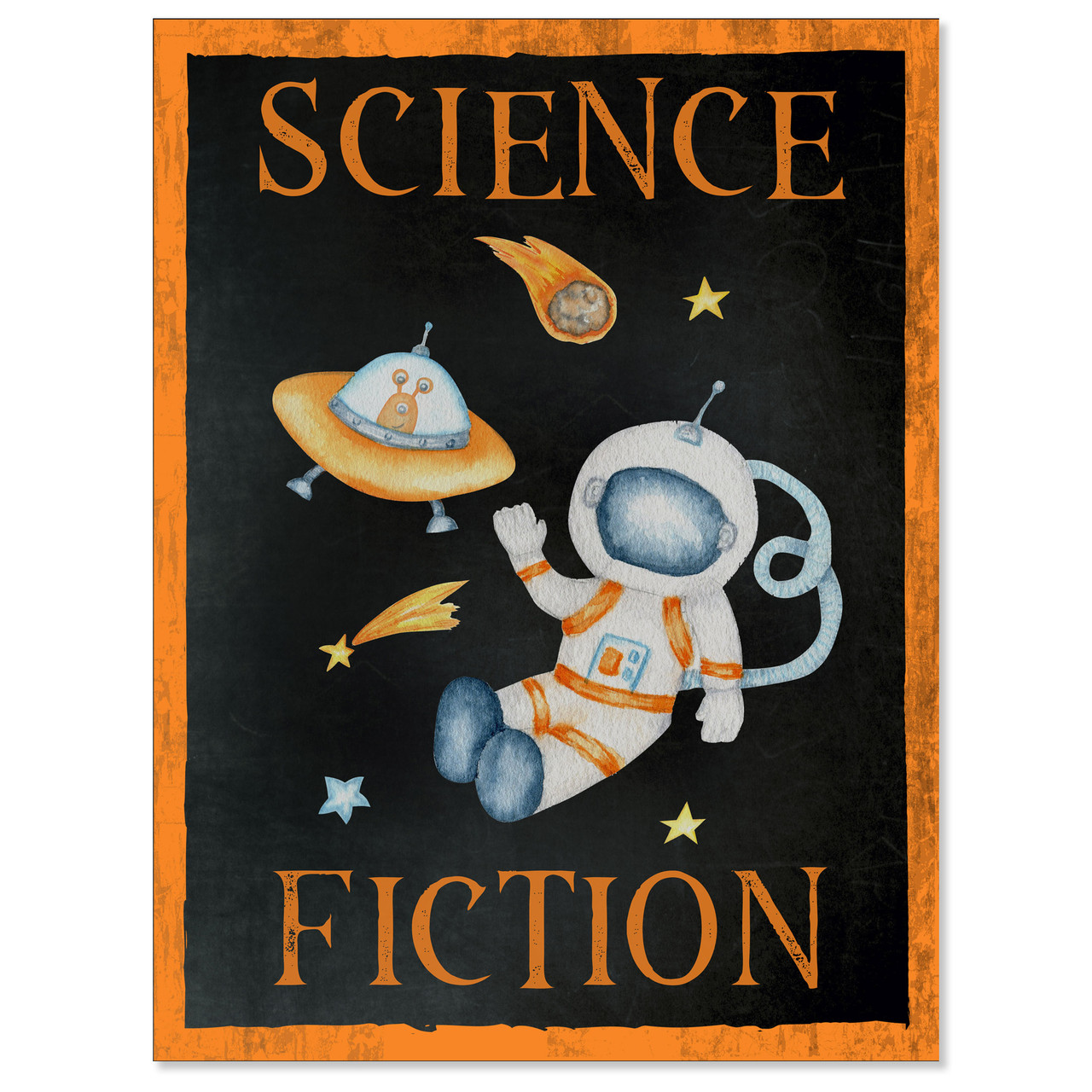 Science Fiction Books Customizable Library Print. - Echo-Lit