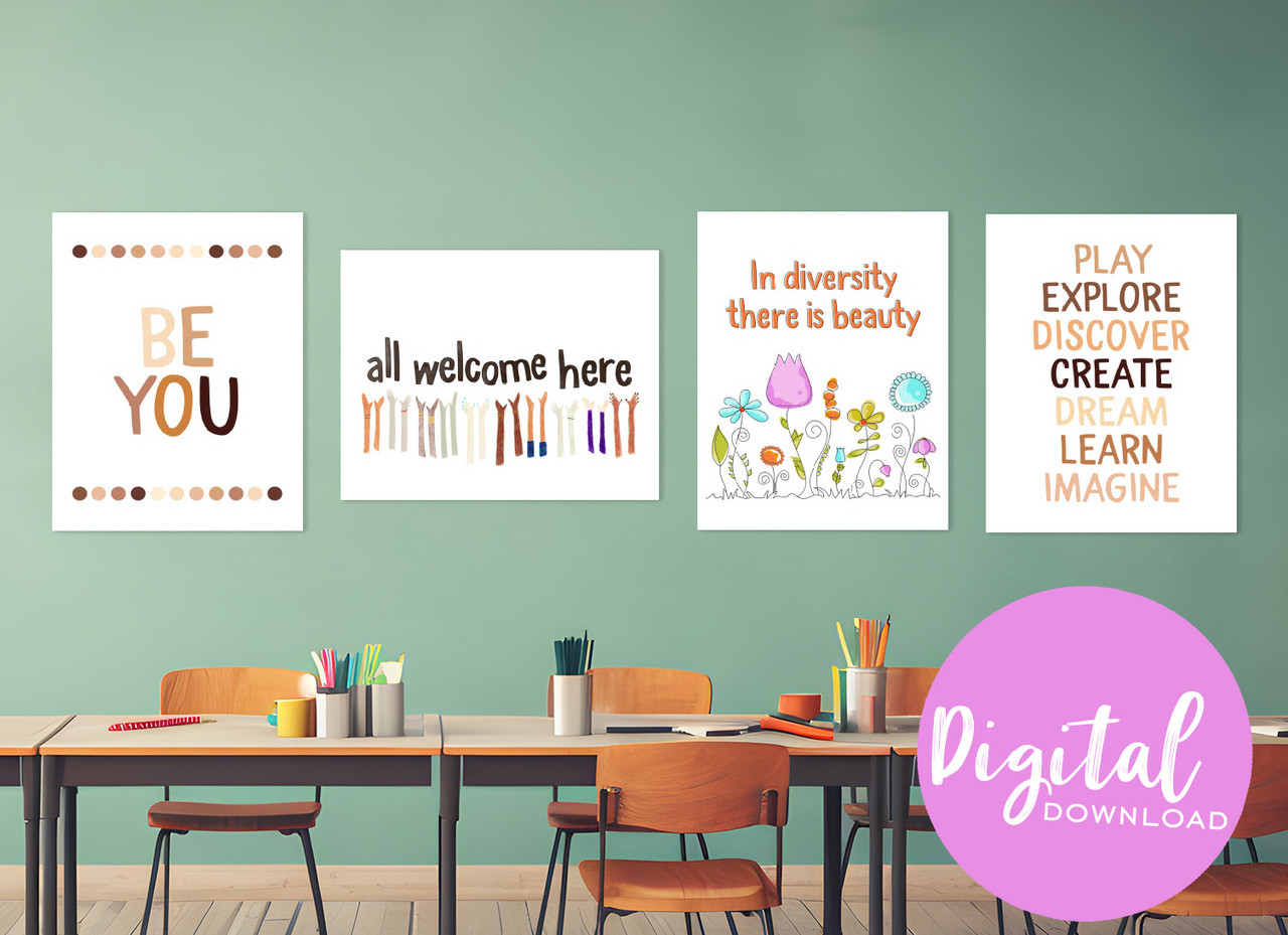 Diversity and Inclusivity Art Print Set. DIGITAL DOWNLOAD - Echo-Lit