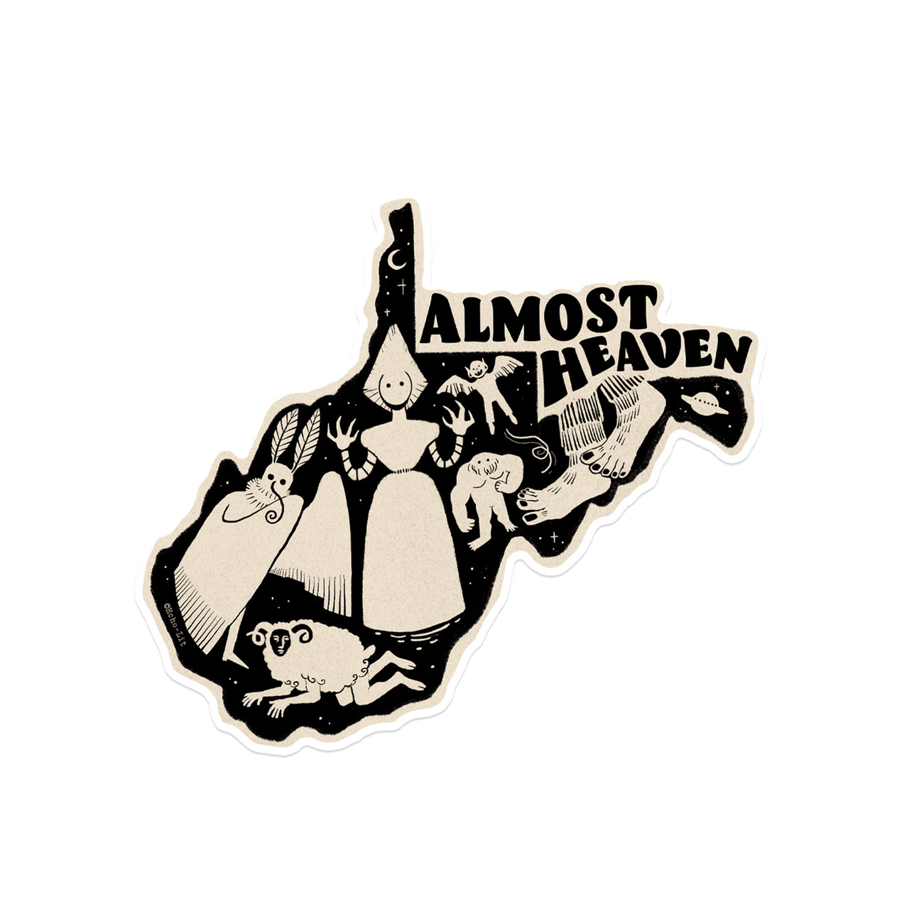 Cryptids West Virginia Sticker - Echo-Lit