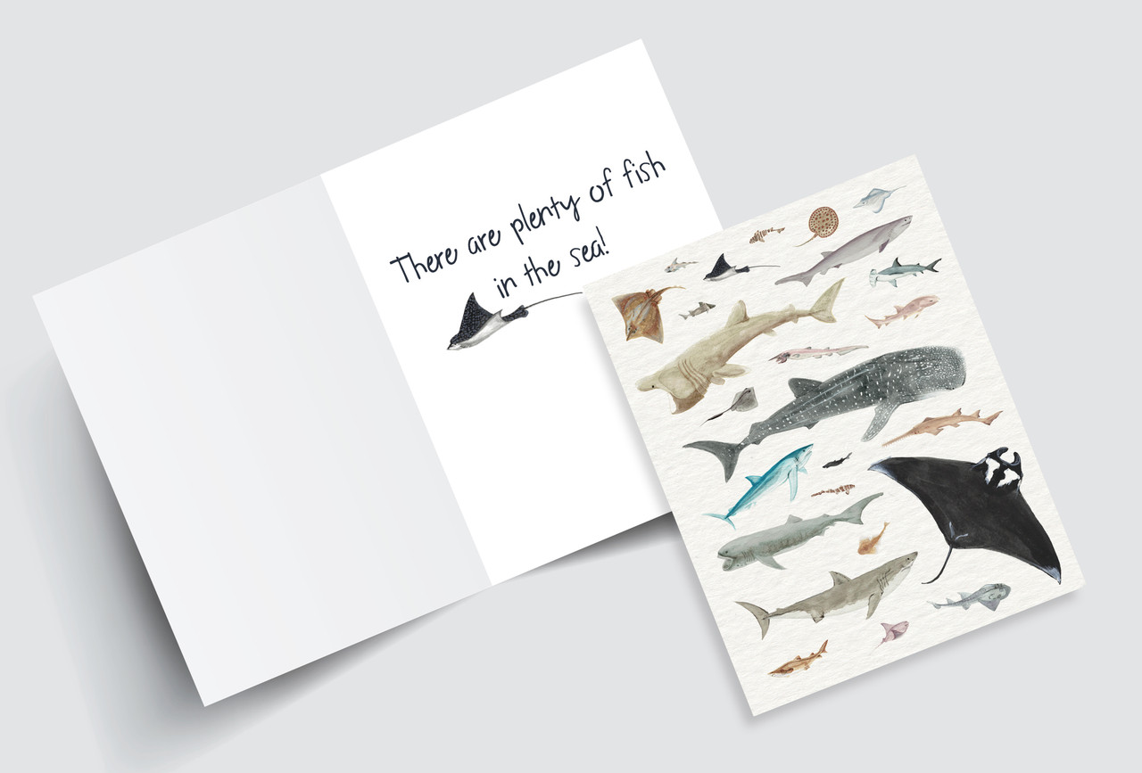 Plenty of Fish in the Sea Card - Single or 8 Pack - Echo-Lit