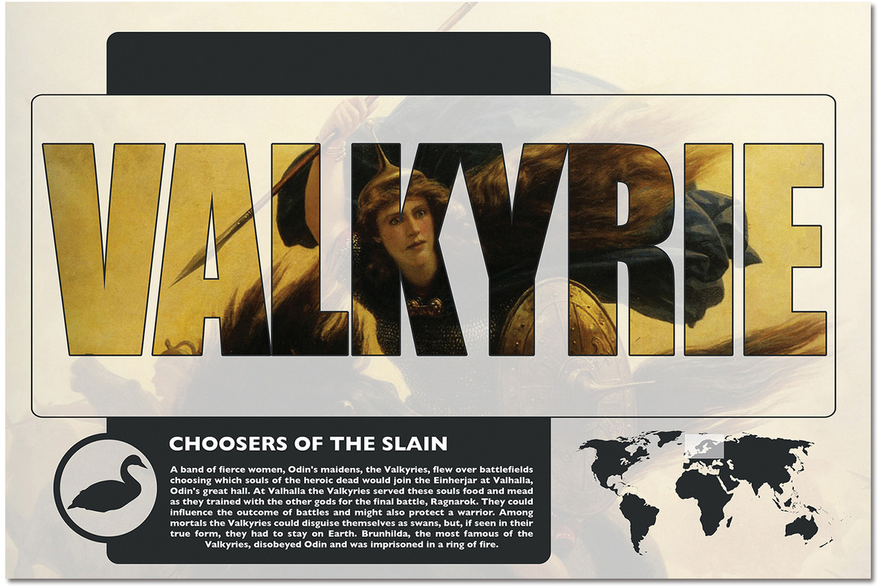 Valkyrie - World Mythology Classroom Poster. - Echo-Lit
