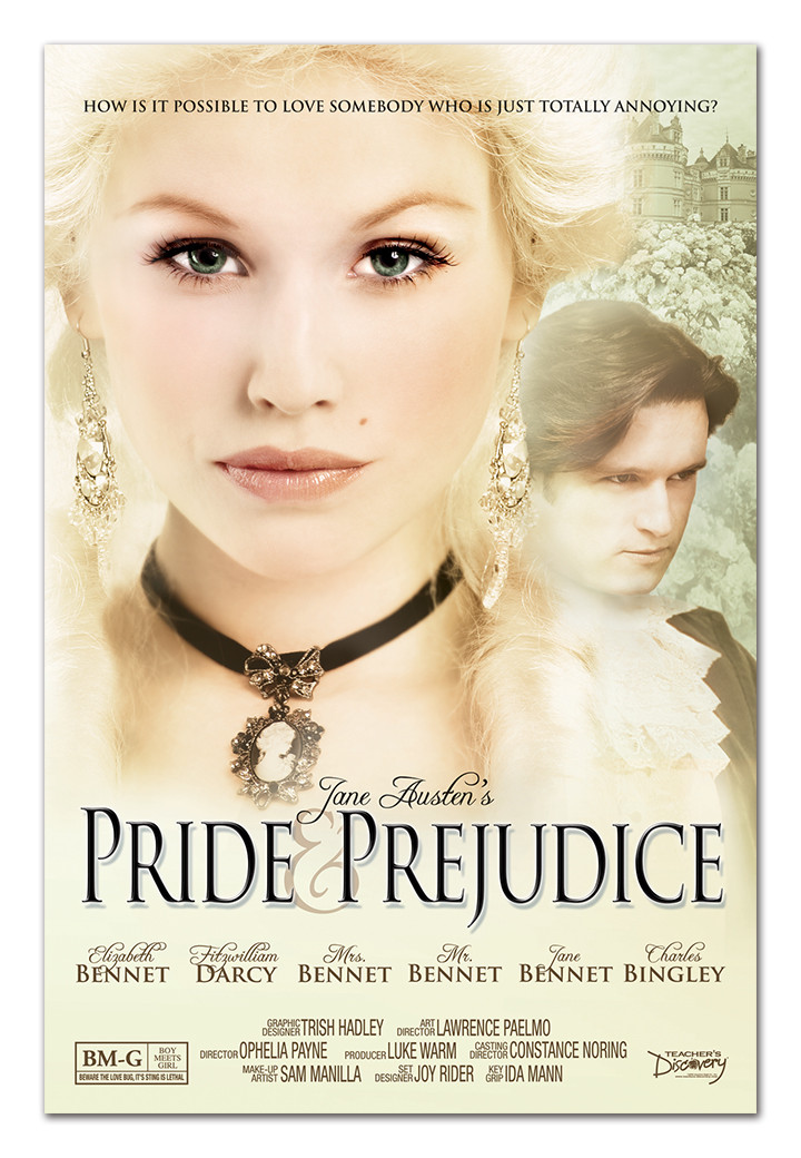 Pride & Prejudice - Great 20th Century Novels Literature Poster - Echo-Lit
