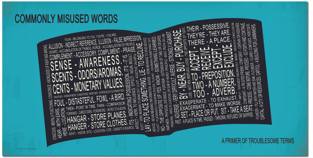 Commonly Misused Words - Language Arts Poster for Classrooms. - Echo-Lit