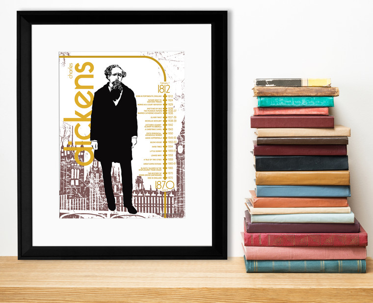 Charles Dickens Important Authors Literary Art Print. Educational ...