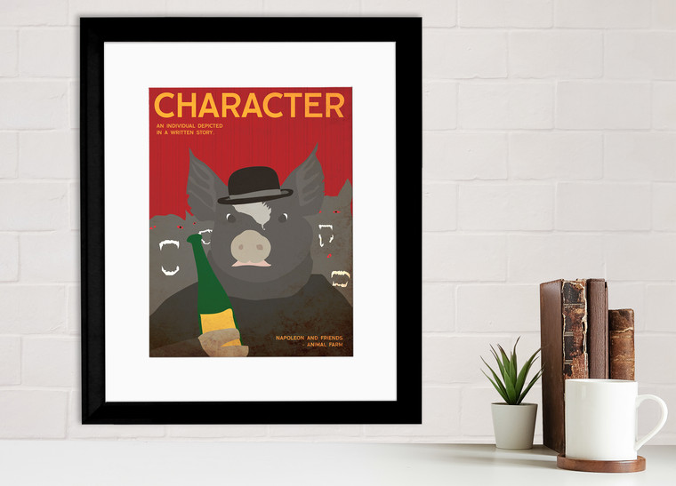 Character Literary Element of a Novel. Educational Poster featuring ...