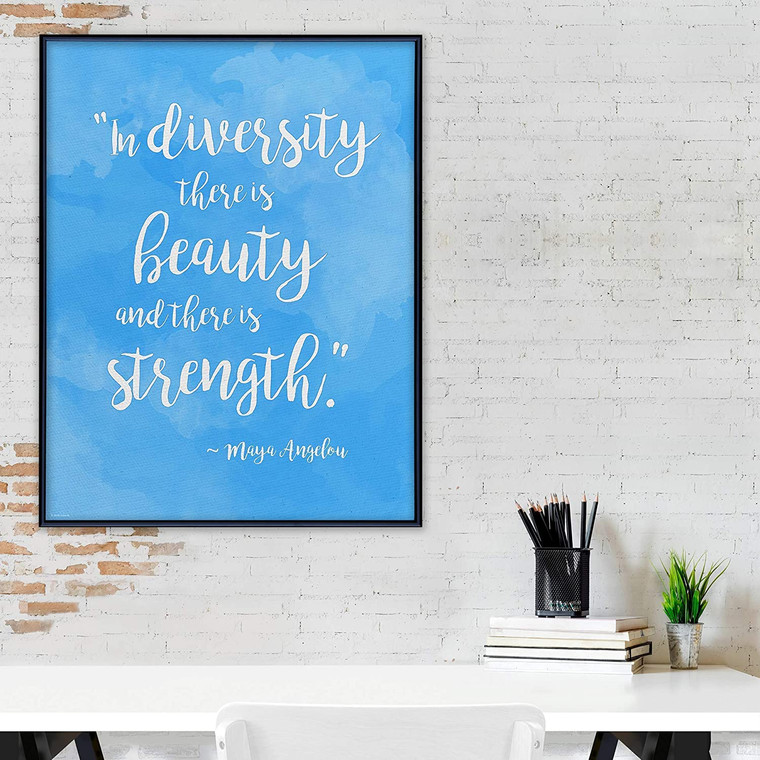 Maya Angelou Beauty Strength in Diversity Inspirational Quote Poster ...