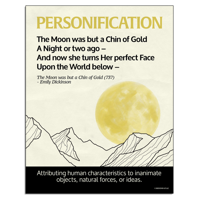 Personification: Literary Tools Poster - Echo-Lit