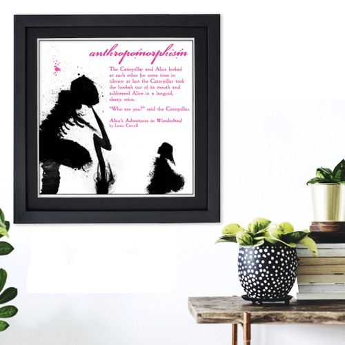 Literary Art Print, Anthropomorphism, Alice in Wonderland, Caterpillar ...