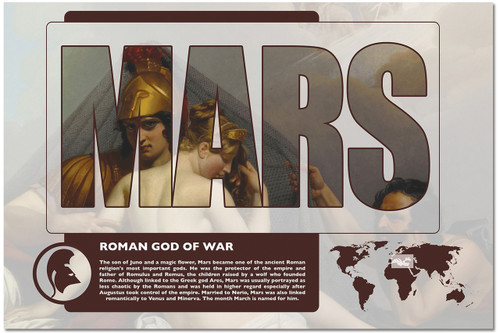 Mars - Greek and Roman Mythology Classroom Poster. - Echo-Lit