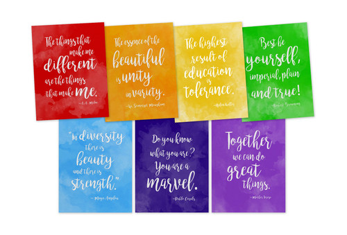 Rainbow of Diversity Motivational Posters Set of Seven Inspirational ...