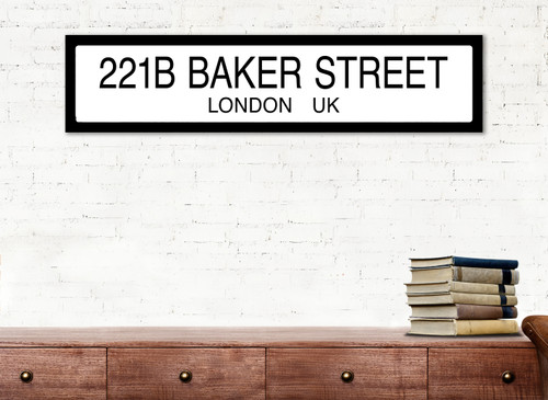 Sherlock Holmes 221B Baker Street Literary Street Sign. - Echo-Lit