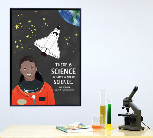 Mae Jemison Women in Science STEM Art Print. - Echo-Lit