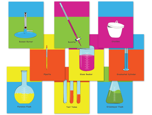 Science Tools STEM Poster Set. Vibrant Scientific Instruments Art ...