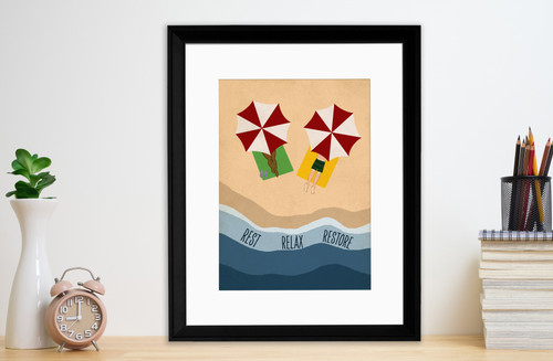 Rest. Relax. Restore. Inspirational Poster. - Echo-Lit