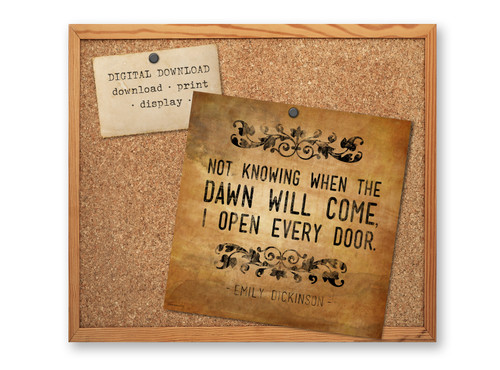 Emily Dickinson Motivational Quote Poster DIGITAL DOWNLOAD - Echo-Lit