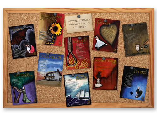 Poetry Forms and Genres Literary 10 Poster Set of 10 DIGITAL DOWNLOAD ...