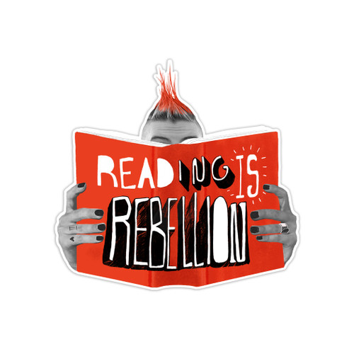 Reading is Rebellion Sticker - Echo-Lit