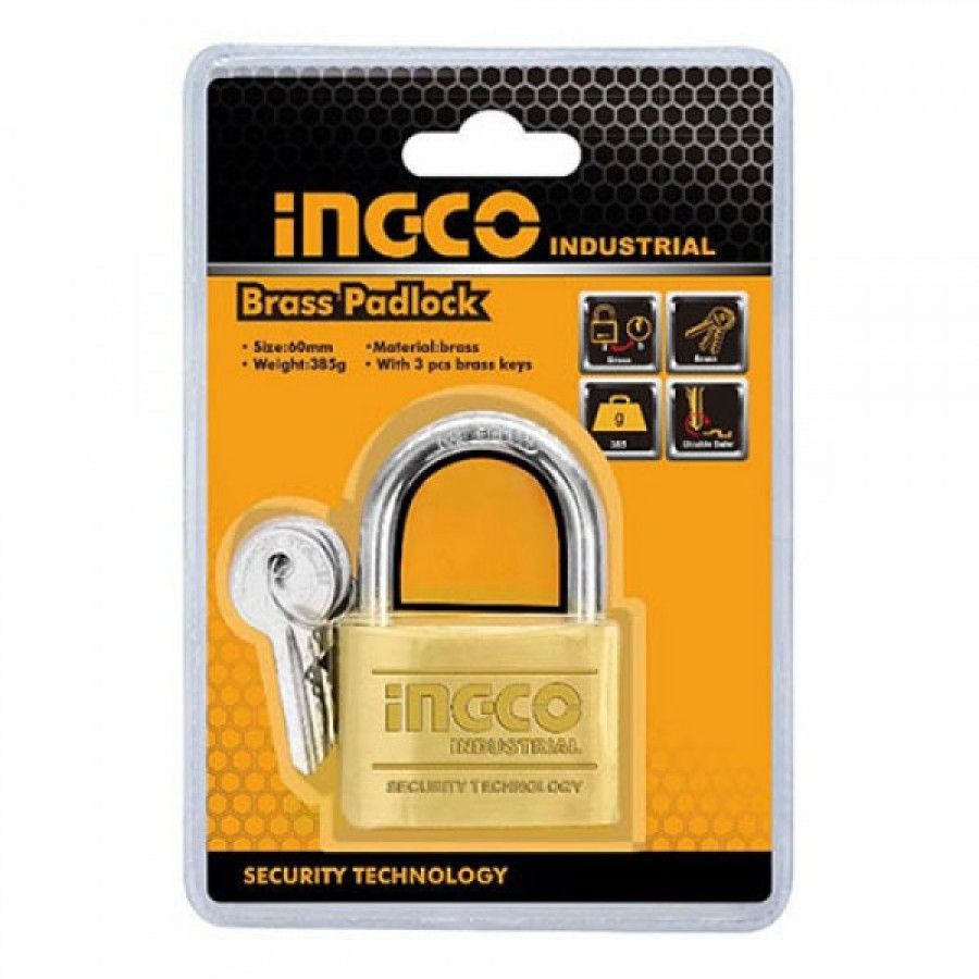 Buy online Heavy Duty Brass Padlock INGCO DBPL0402 from GZ Industrial ...