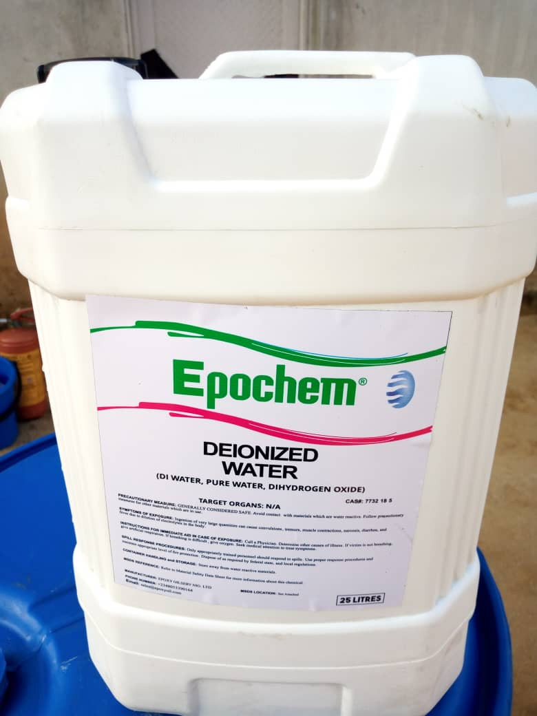 Buy Epochem Deionised water 20 Liters drum from GZ industrial supplies