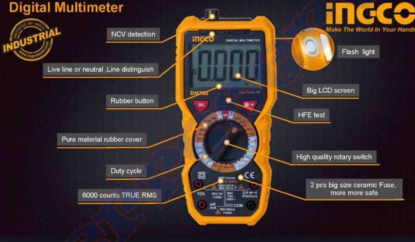 Buy Digital Multimeter INGCO DM750 Online GZ Industrial Supplies Nigeria