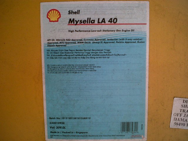 Shell Mysella Grades- Gas Engine Oil. - GZ Industrial Supplies