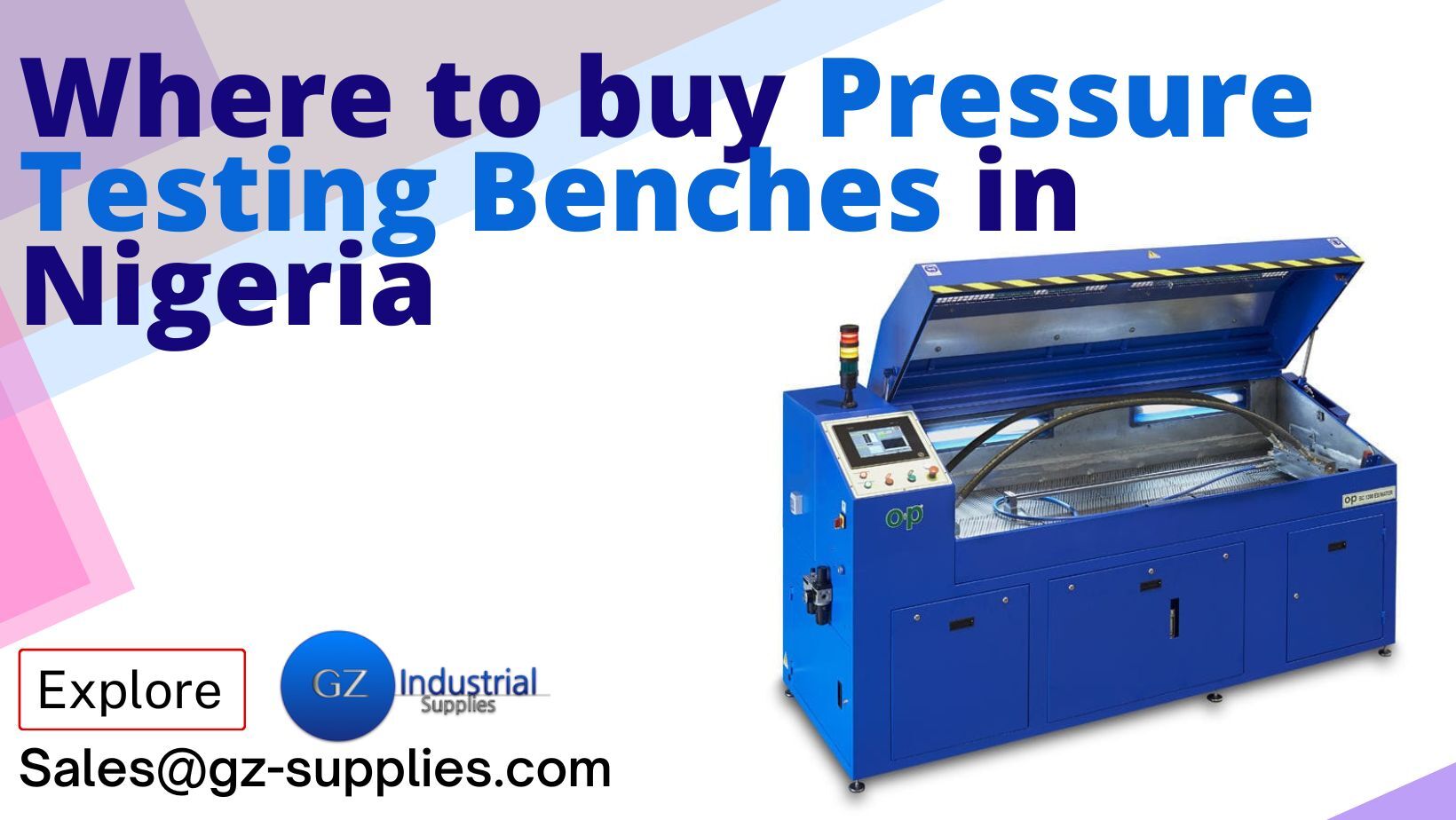 Where to buy pressure test benches in Nigeria - GZ Industrial Supplies